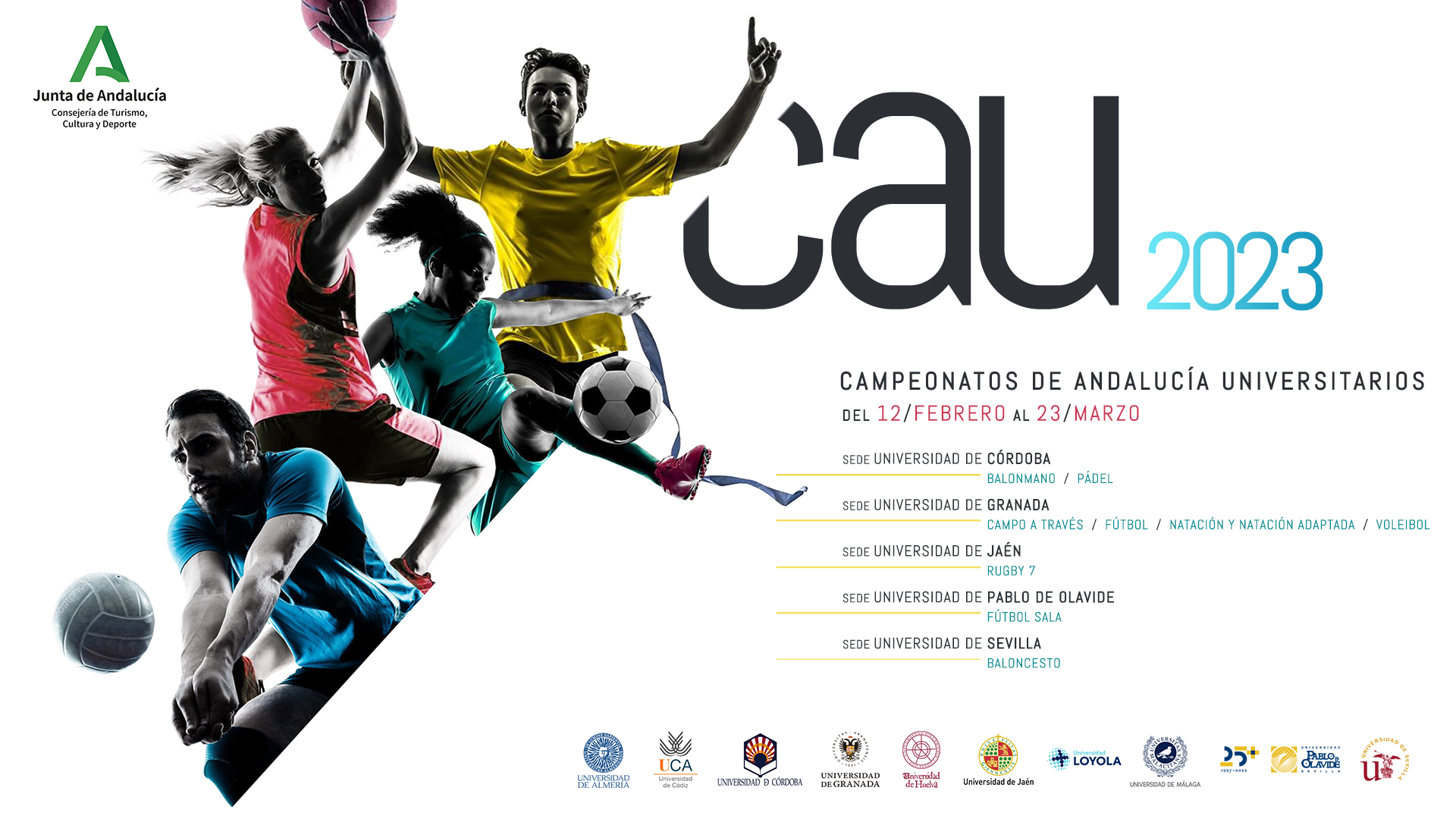 Sedes y fechas CAU 2023 – Web Grupo Andaluz Deporte Universitario