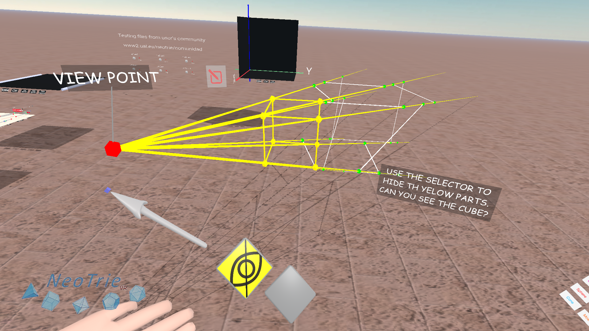 Anamorphoses of a cube - Neotrie VR